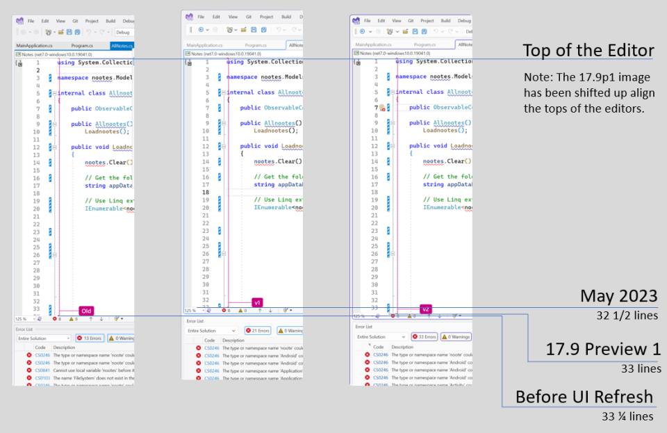 Visual Studio UI Refresh Preview